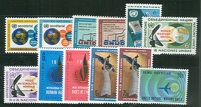 UNITED NATIONS YEARSETS 1951-2007 Mint Stamps