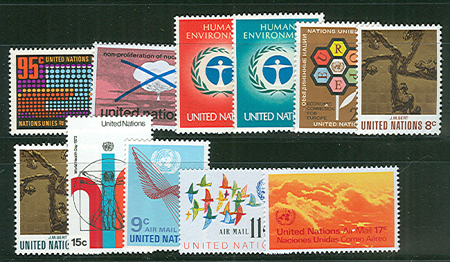 UNITED NATIONS YEARSETS 1951-2007 Mint Stamps