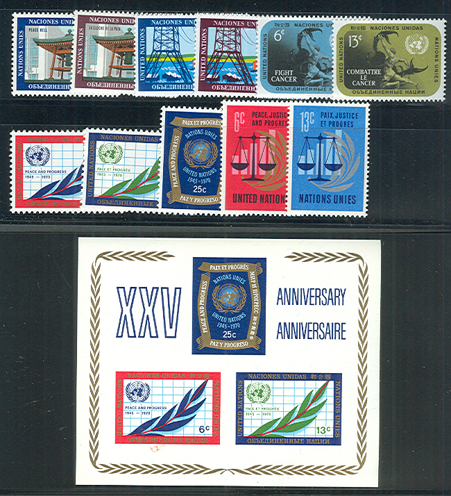 UNITED NATIONS YEARSETS 1951-2007 Mint Stamps